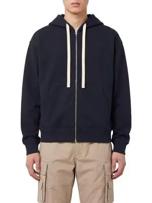 JIL SANDER JIL SANDER Two-Tone Cotton Hoodie Blue