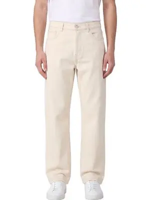 AMI Paris Mid-rise Straight-leg Jeans In Denim - Ecru