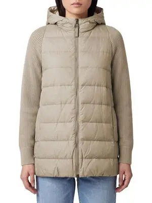 Brunello Cucinelli Quilted Technical Nylon Hooded Puffer Jacket - Grey