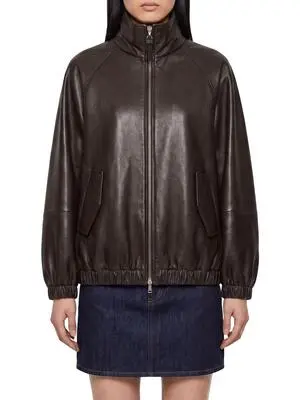 Brunello Cucinelli Leather Jacket - Black