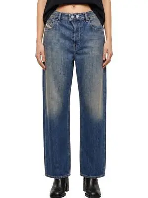 DIESEL® 1996 D-sire Low-rise Wide-leg Cotton Jeans - Denim