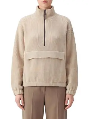 Brunello Cucinelli Brunello Cucinelli Pure Cashmere Half-Zip Turtleneck Jumper Camel