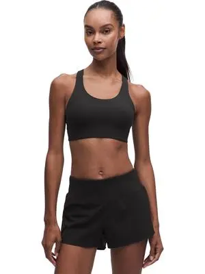 Lululemon Back Pocket Racerback Run Bra Black