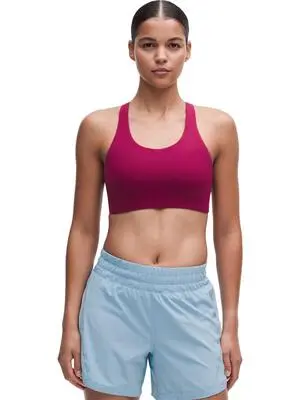 Lululemon Back Pocket Racerback Run Bra Raspberry Rave