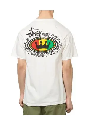 StÜssy Rasta Oval Pigment Dyed T-shirt - Natural
