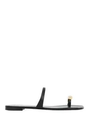 GIUSEPPE ZANOTTI Flat Thong Sandal - Black