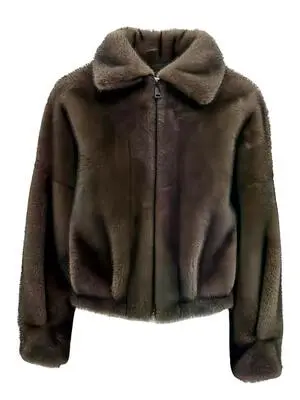 VALENTINI 1972 Faux-fur Cropped Jacket - Brown