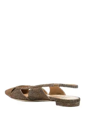 ARTEANA Savona Glitter Slingback Pumps - Brown