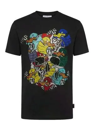 Philipp Plein Jersey T-shirt Plein Ducks Bling - Black