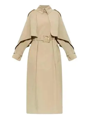 Balmain Trench Coat With Belt - Neutrals