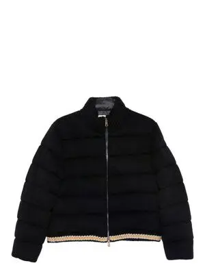 Moncler Knitted Padded Jacket - Black