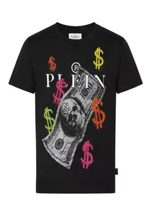 Philipp Plein Jersey T-shirt Plein Dollars - Black