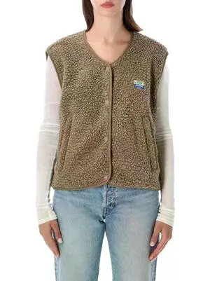 American Vintage Fleece Gilet - Brown