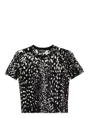 TOM FORD Tom Ford Lynx Jacquard Short Sleeve Sweater