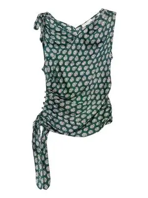 DÔEN Janille Paisley-print Top - Green