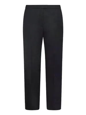 YVES SALOMON Tailored Pressed-crease Trousers - Black