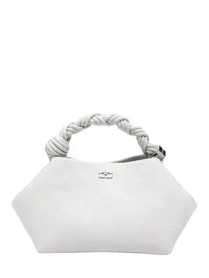 GANNI Bou Small Grain Top Handle Bag - Neutrals