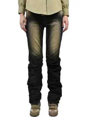 VIVAMUS Faded Flared Jeans - Black