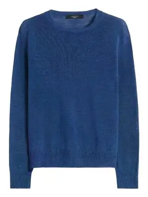 Max Mara Linen Yarn Jumper - Blue