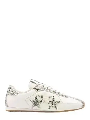 Amiri AMIRI Python-Effect Star-Patch Sneakers White