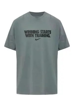 Nike Slogan-print Short-sleeves T-shirt - Grey