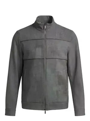 Peserico Contrast-piping Zip-up Jacket - Grey