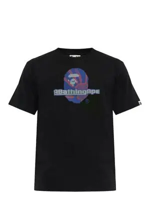 A BATHING APE Handprint Ape Head Tee - Black