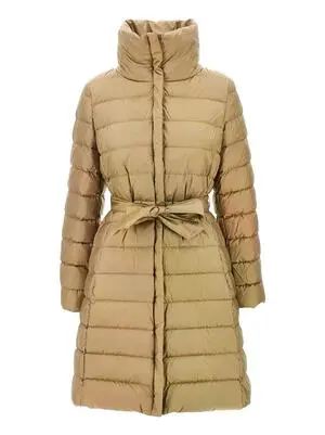 Max Mara Quilted Belted Jacket - Brown