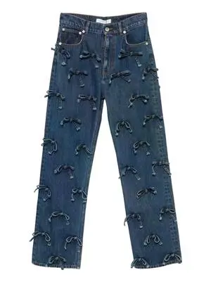 Viktor & Rolf Bow-embellished Denim Jeans - Blue