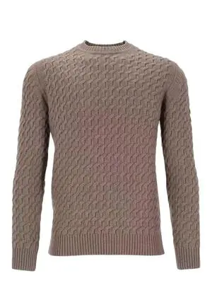 AL DUCA D’AOSTA 1902 Cable-knit Crew-neck Sweater - Brown