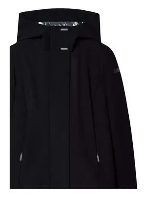 RRD Hooded Concealed-fastening Coat - Black