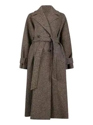 Max Mara Double-breasted Belted Coat - Brown