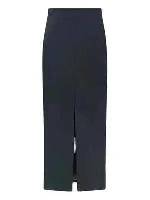 Paul & Shark Tech Wool Pencil Midi Skirt - Blue