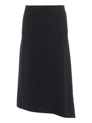 NICCOLO PASQUALETTI Asymmetric Ruffled Midi Skirt - Black