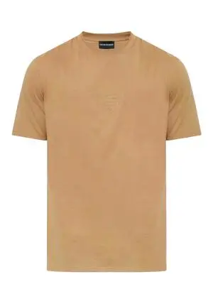 Emporio Armani T-shirt Essential Slim-fit In Pima Cotton Jersey - Neutrals