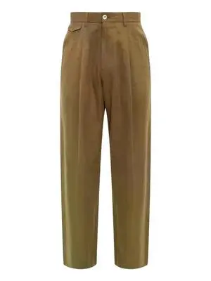 Paul Smith Pleated Straight-leg Trousers - Brown