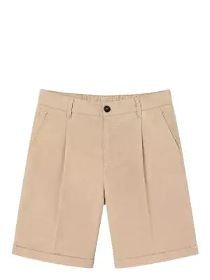 40WEFT Pleated Turn-up Shorts - Neutrals