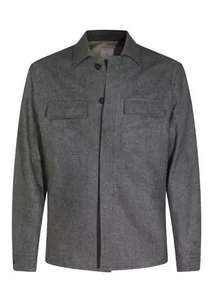 Eleventy Flap-pocket Shirt Jacket - Grey