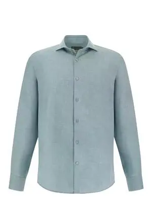 Paul & Shark Mélange Long-sleeved Shirt - Blue