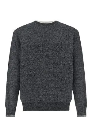Paul & Shark Fil-à-fil Double-collar Sweater - Blue