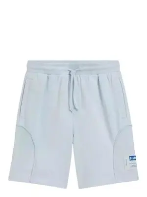 BOSS Logo-patch Drawstring Shorts - Blue