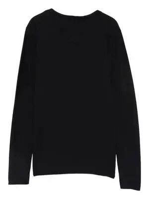 PRIVATE 0204 Fine Knit Long-sleeve Top - Blue