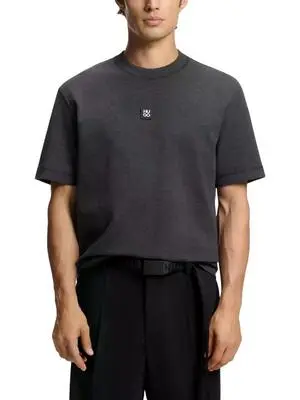 Hugo Dilanso Logo-patch T-shirt - Grey