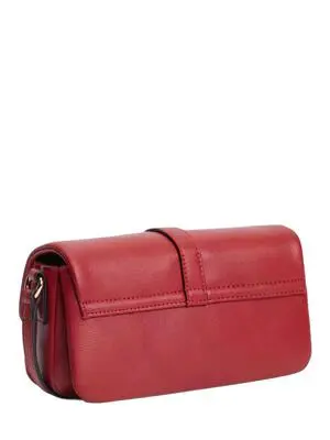 Tommy Hilfiger Libre Logo-plaque Pebbled Shoulder Bag - Red