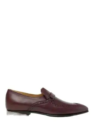 SCAROSSO Maude Brogue Loafers - Red