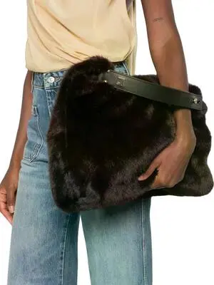 GHERARDINI Faux-fur Shoulder Bag - Brown