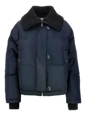 Max Mara Water-repellent Technical Twill Down Jacket - Blue