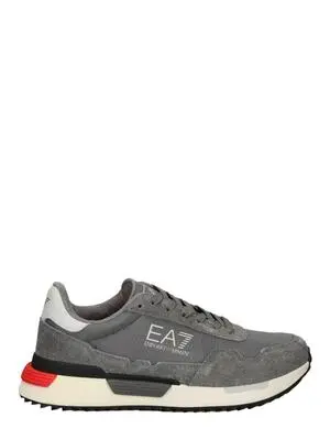 EA7 Logo-print Panelled Sneakers - Grey