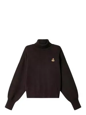 MARANT ETOILE Nasha Logo-embroidered Roll-neck Sweater - Brown