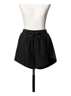 MULLER OF YOSHIOKUBO Muller Of Yoshiokubo Bumpy Drawstring-Waist Shorts Black